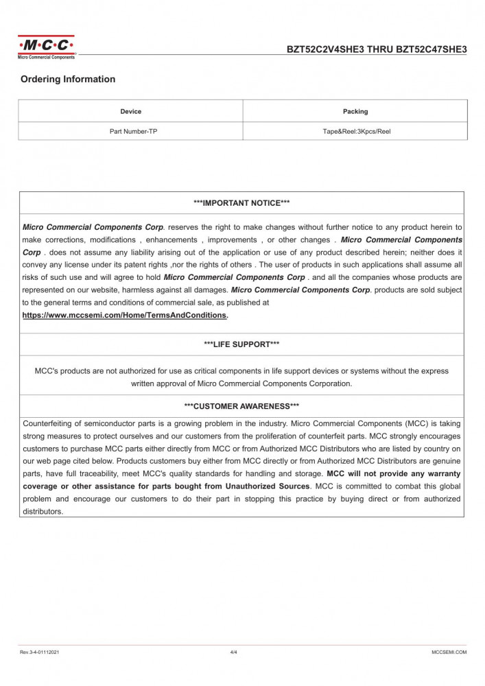 BZT52C18SHE3-TP datasheet page 4