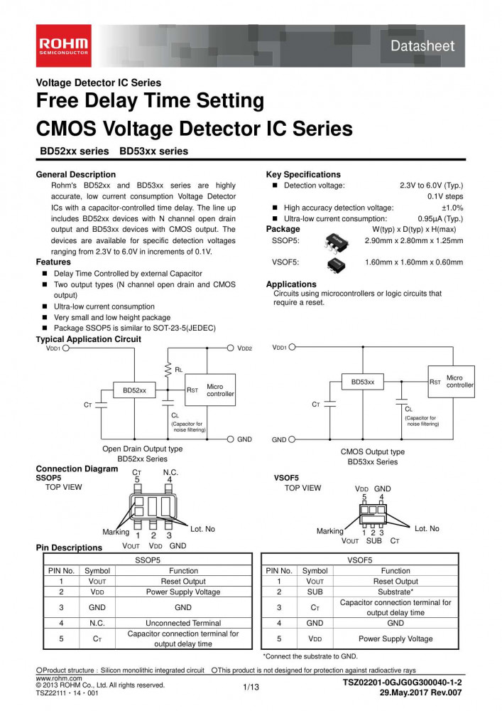 BD5228G-TR technical document page 1