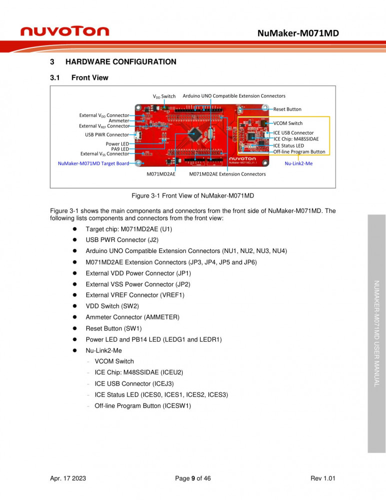 NuMaker-M071MD documentation page 9