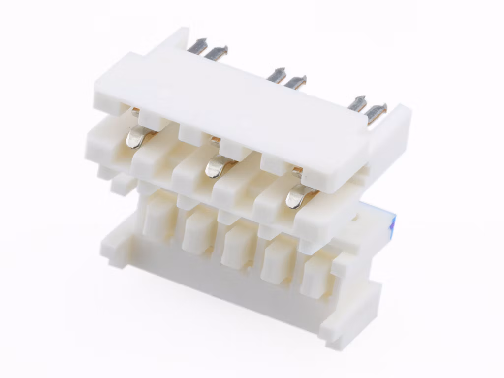 Appli-Mate RAST 2.5 Female Connector, 5.00mm Pitch, 3 Circuits, All Position Keys, Open Endwalls, with Blue Stripe for sale