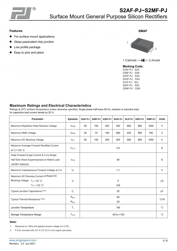 S2MF-PJ datasheet page 1