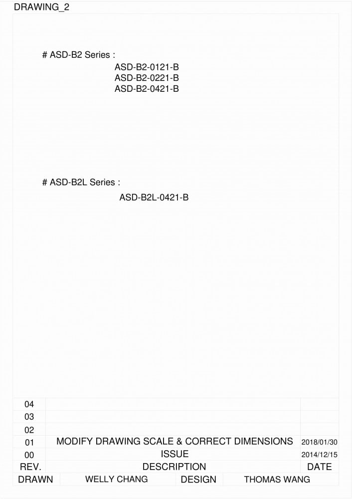 DELTA ASD-B2 frame A1 physical dimensions drawing page 2