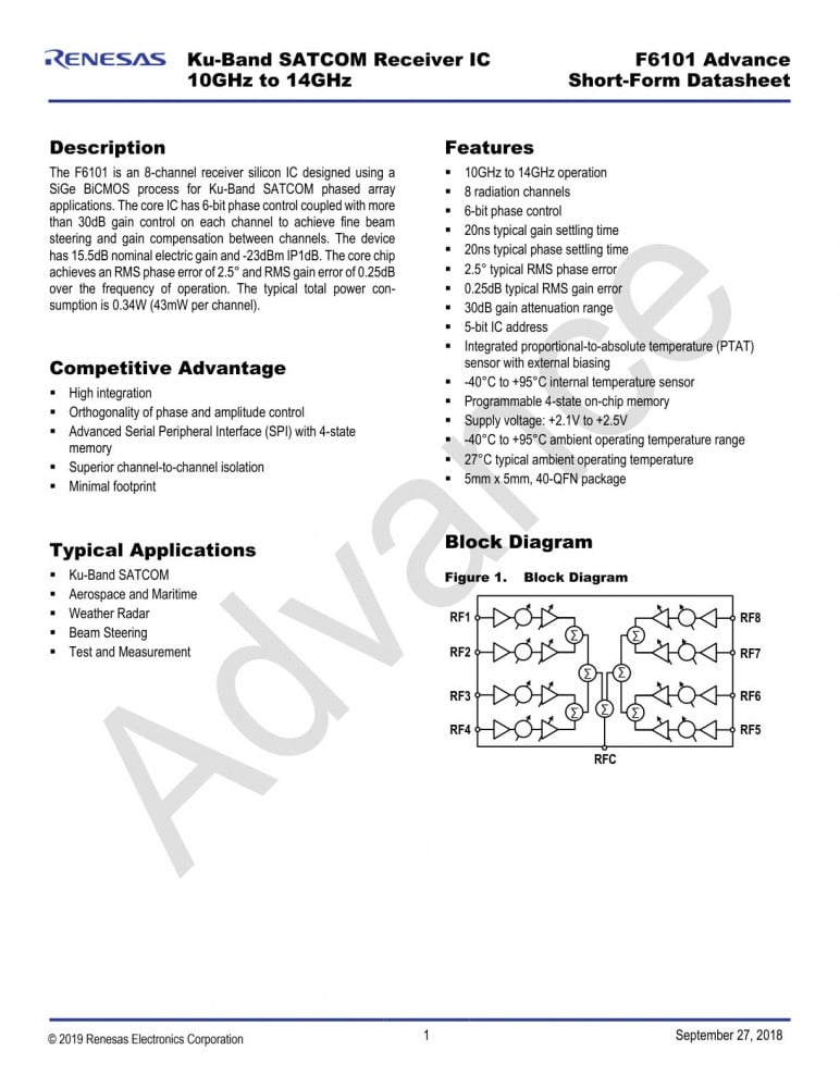F6101 technical document page 1
