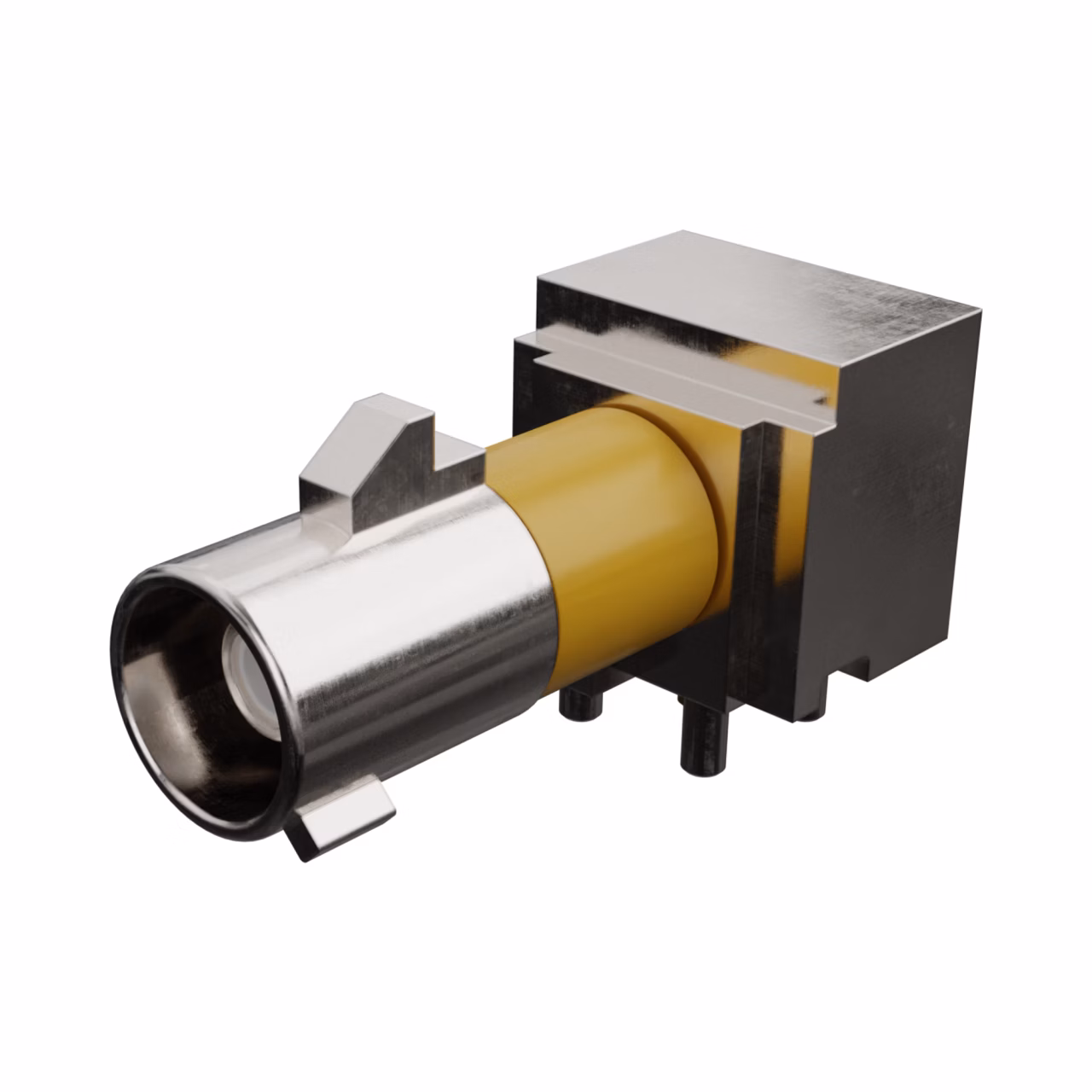 FAKRA Jack, Right-Angle, PCB Receptacle, Through Hole, Die Cast Body, Tin (Sn) Plated,Keying Code K, Tray, 50 Ohms for sale