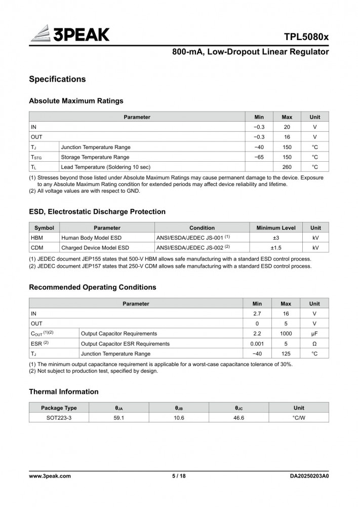 TPL508033-ST4R datasheet page 5
