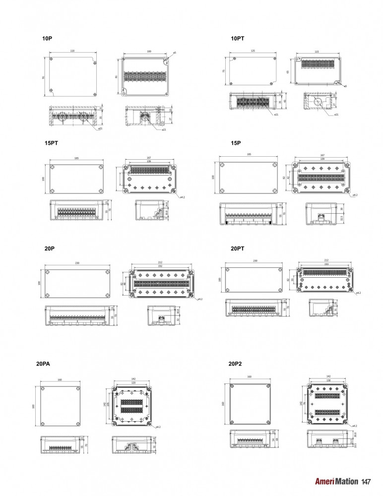 Plastic Terminal Block Box product documentation, page 2