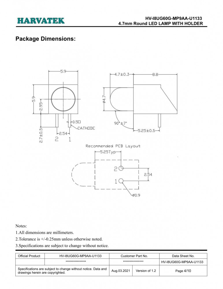 HV-I8UG60G-MP9AA-U1133 datasheet page 4