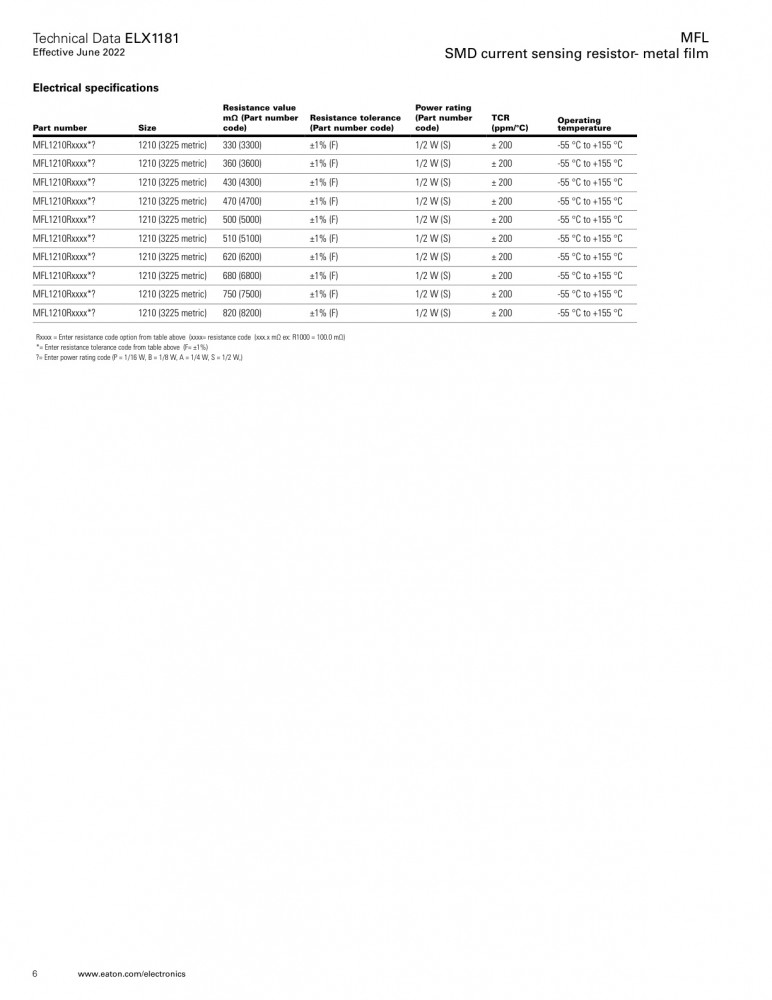 EATON MFL datasheet page 6