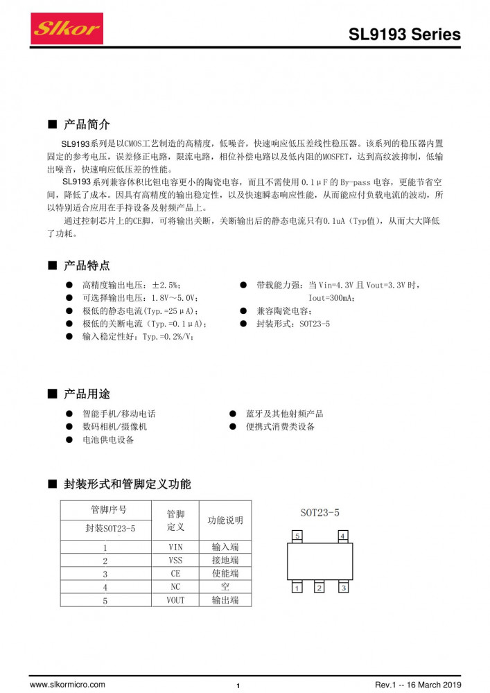 SL9193-28GB datasheet page 1
