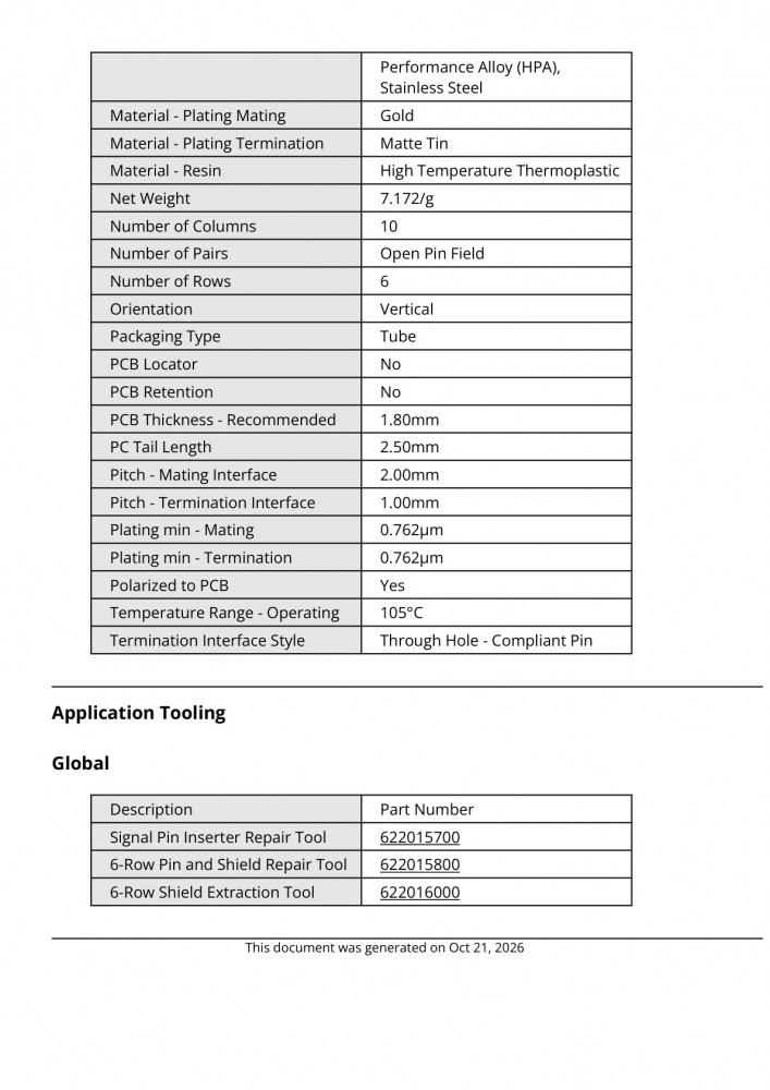 Technical document image 3 for MOLEX 740581002