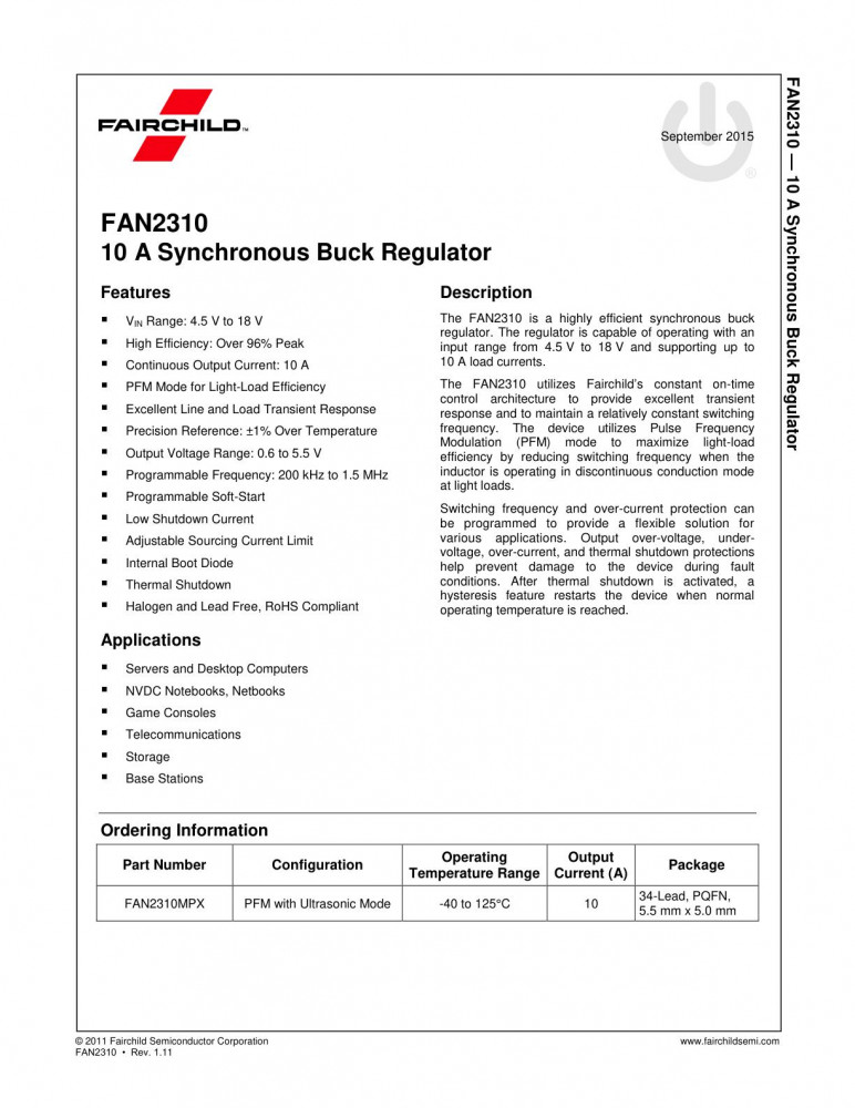 FAN2310 datasheet page 2