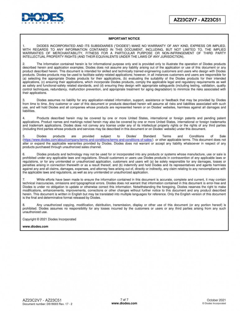AZ23C5V1-7-F datasheet page 7