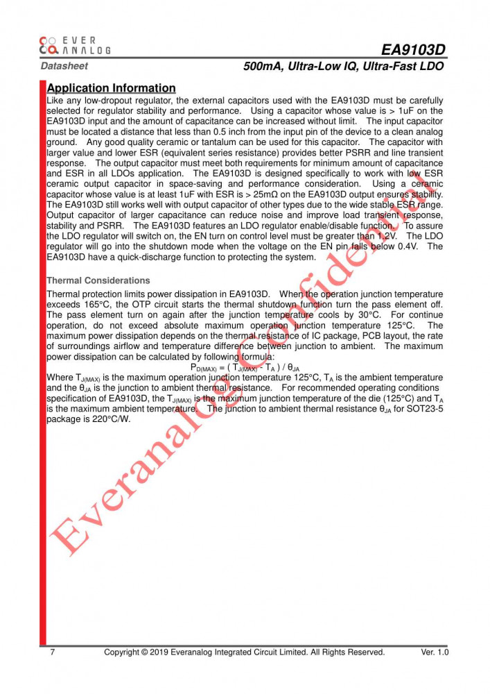 EA9103D datasheet page 7