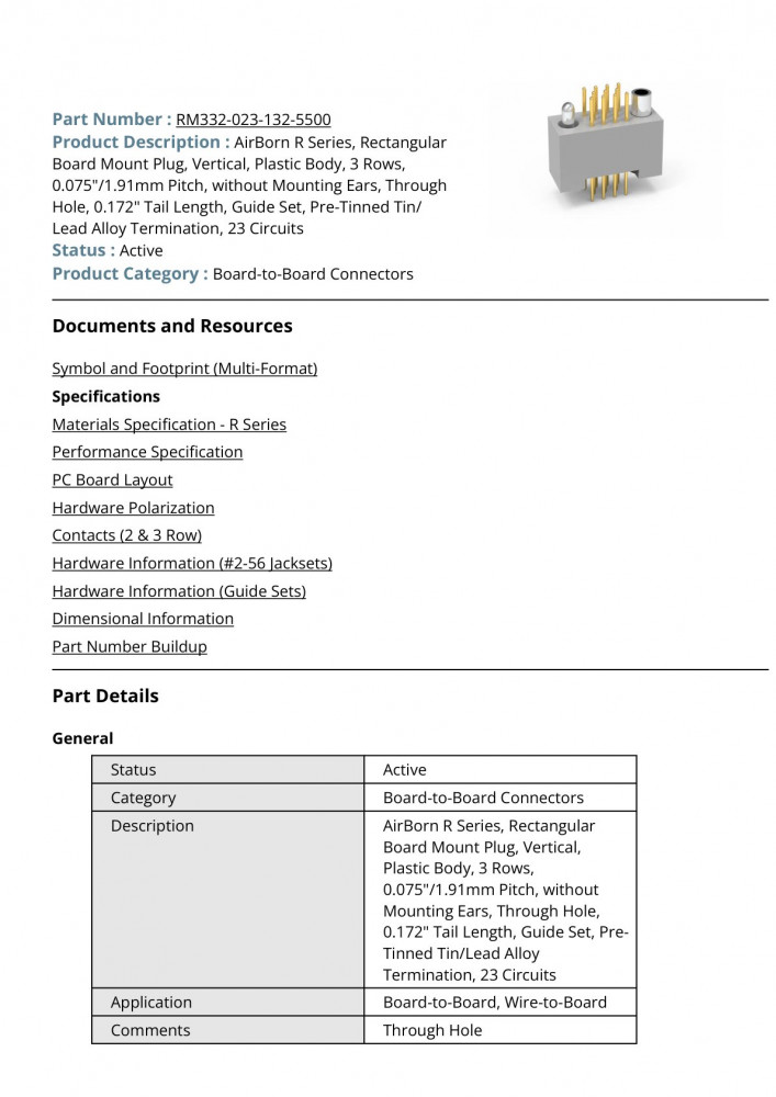 RM332-023-132-5500 technical document page 1