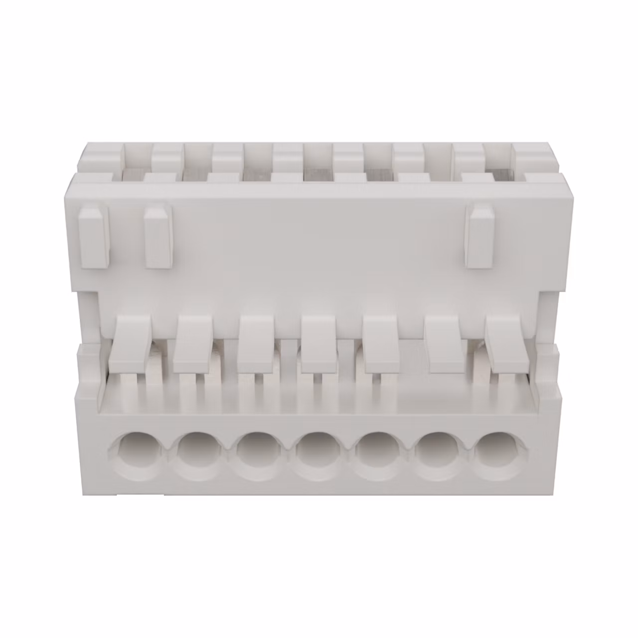 Appli-Mate RAST 2.5 IDT Housing, 2.50mm Pitch, Direct/Indirect, Female, 7 Circuits, Position Keys C, D, E, F and H Removed, Voided Circuit 6, Blue Color Stripe for sale
