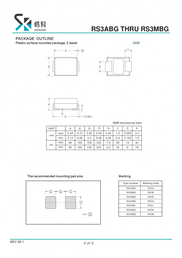 RS3MBG datasheet page 3