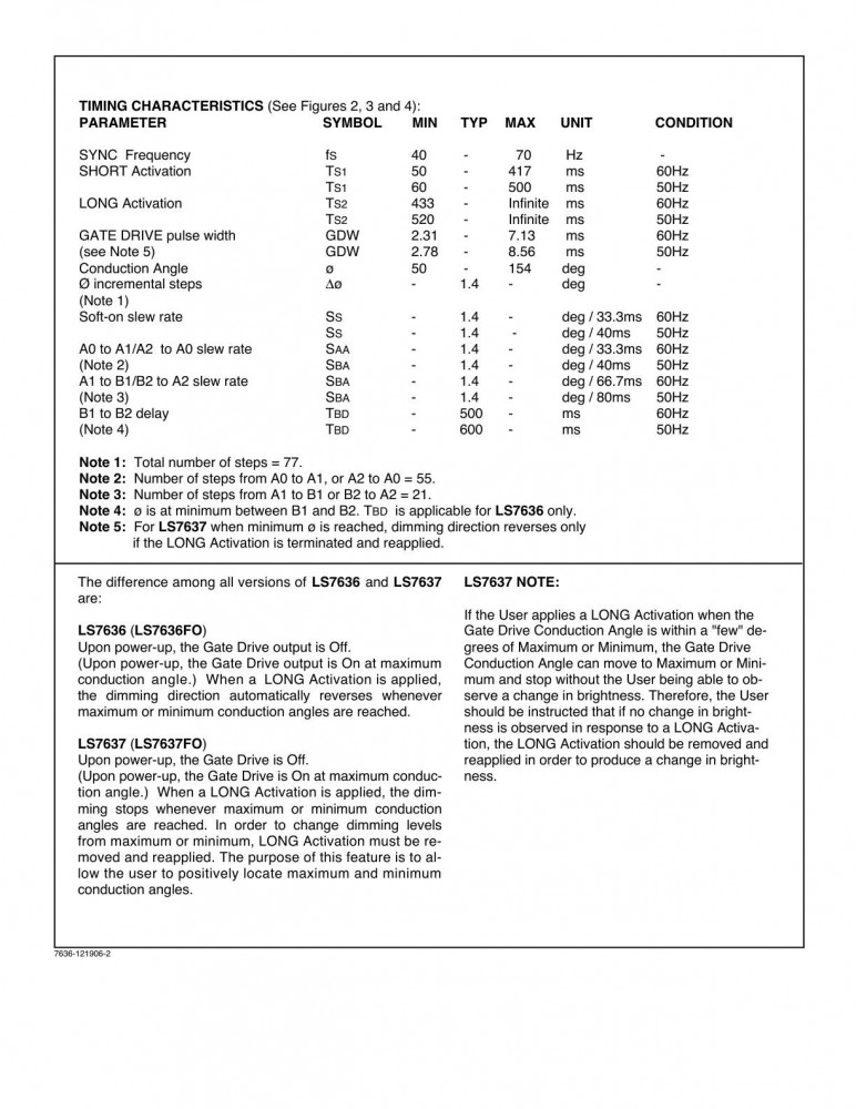 LS7636-S datasheet page 2