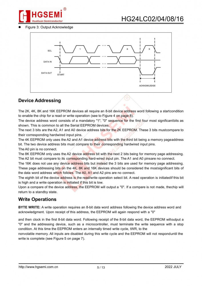 HG24LC08M/TR datasheet page 5
