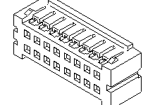2.00mm Pitch, Micro-Latch Receptacle Crimp Housing, Single Row, 11 Circuits, Natural
