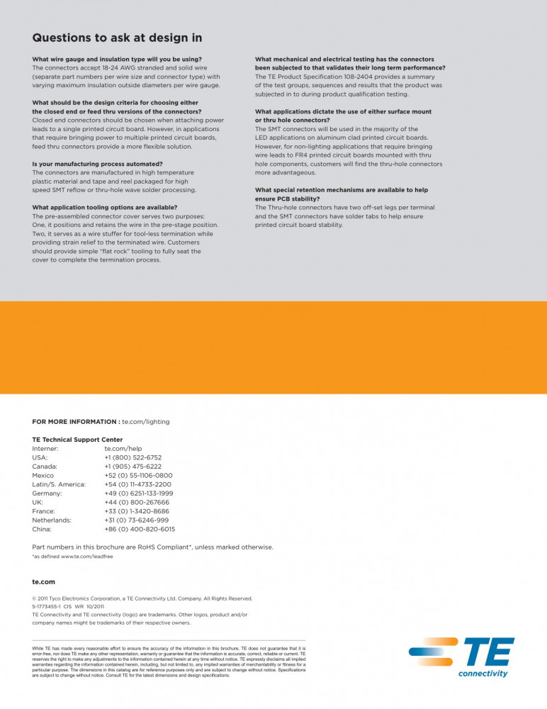 TE Connectivity IDC SSL connector brochure page 6