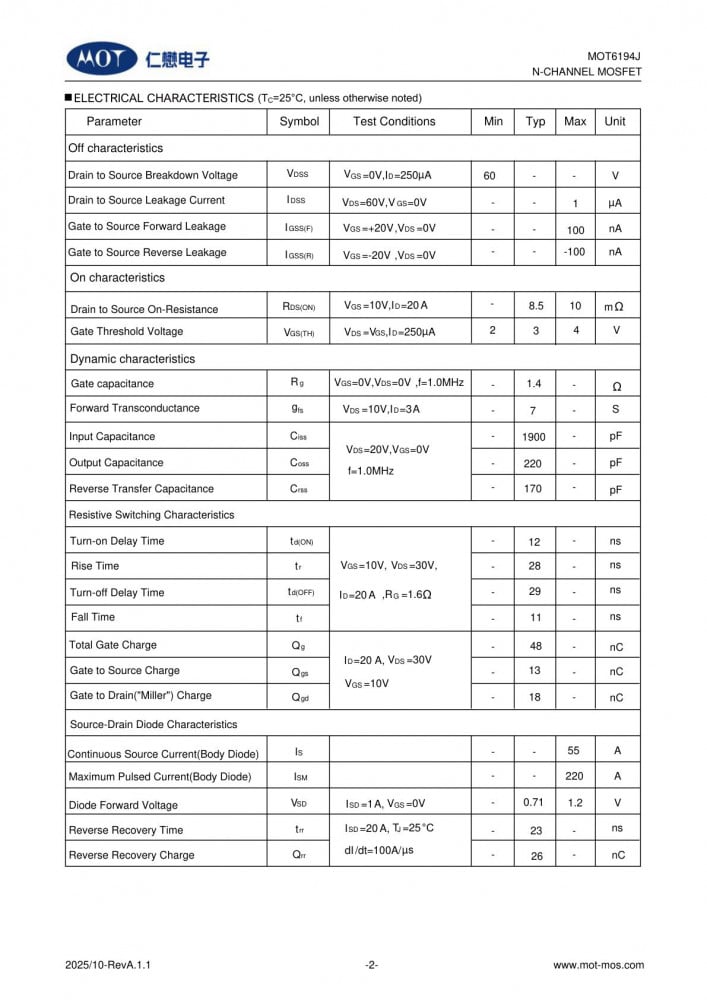 MOT6194J datasheet page 2