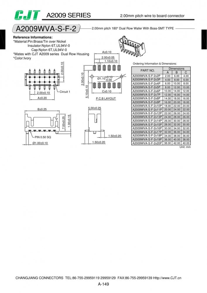 CJT A2009 series technical document page 4