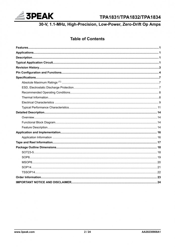 TPA1834-TS2R datasheet page 2