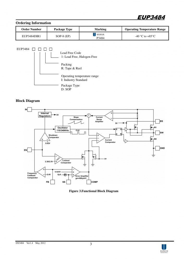 EUP3484DIR1 datasheet page 3