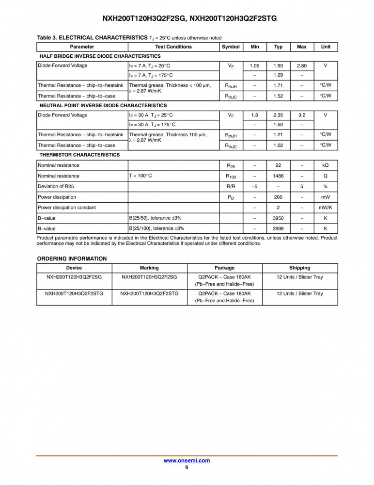 NXH200T120H3Q2 datasheet page 6
