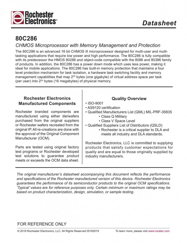 A80C286-12 technical document page 1