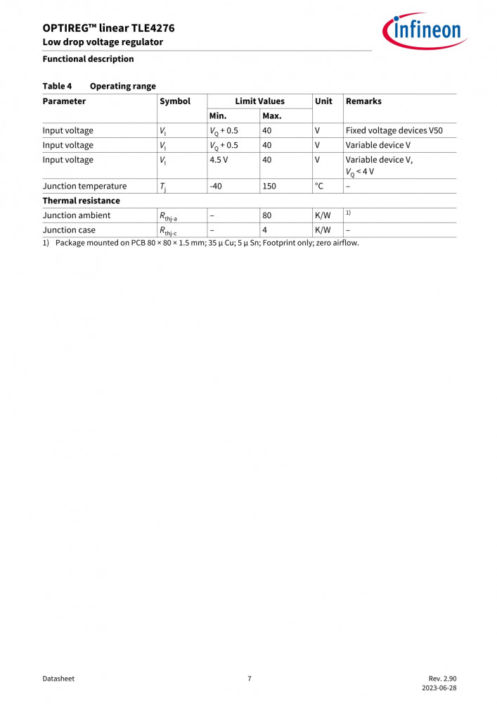 TLE4276 technical document page 7