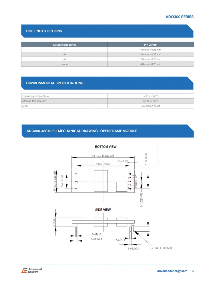 ADO300 series technical document page 3