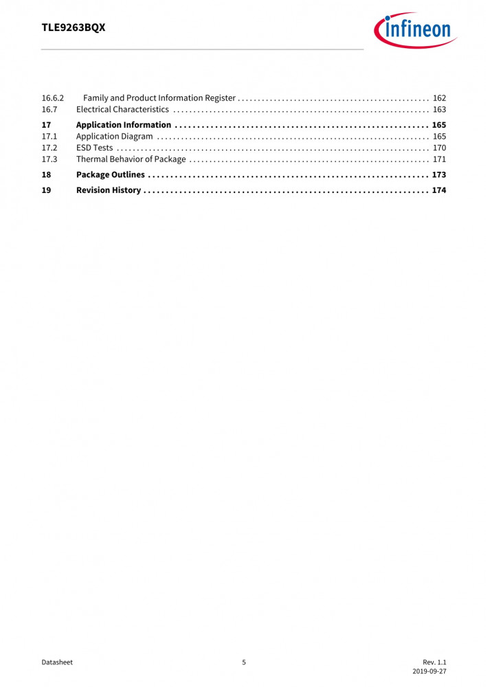 TLE9263BQXXUMA1 datasheet page 5