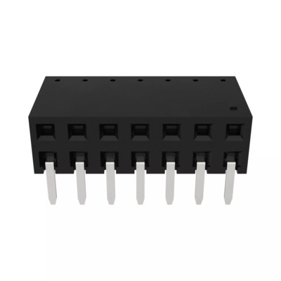C-Grid III PCB Receptacle, 2.54mm Pitch, Dual Row, Right-Angle, Shrouded, 14 Circuits, 0.12µm Gold (Au) Flash Plating, Straight PCB Pins for sale