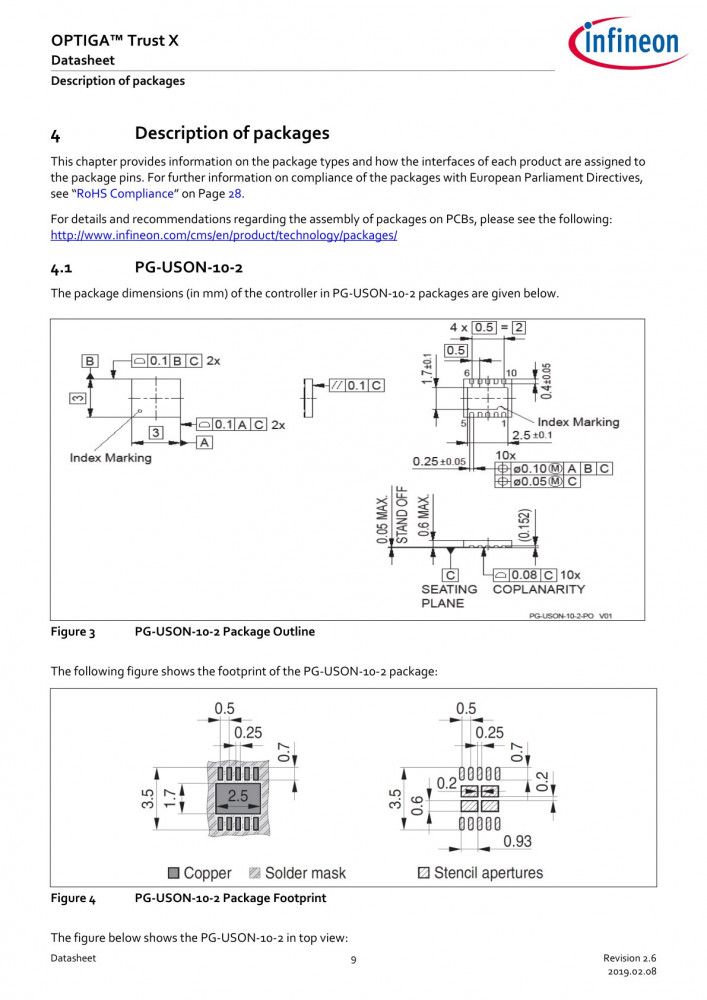 OPTIGA Trust X datasheet page 9