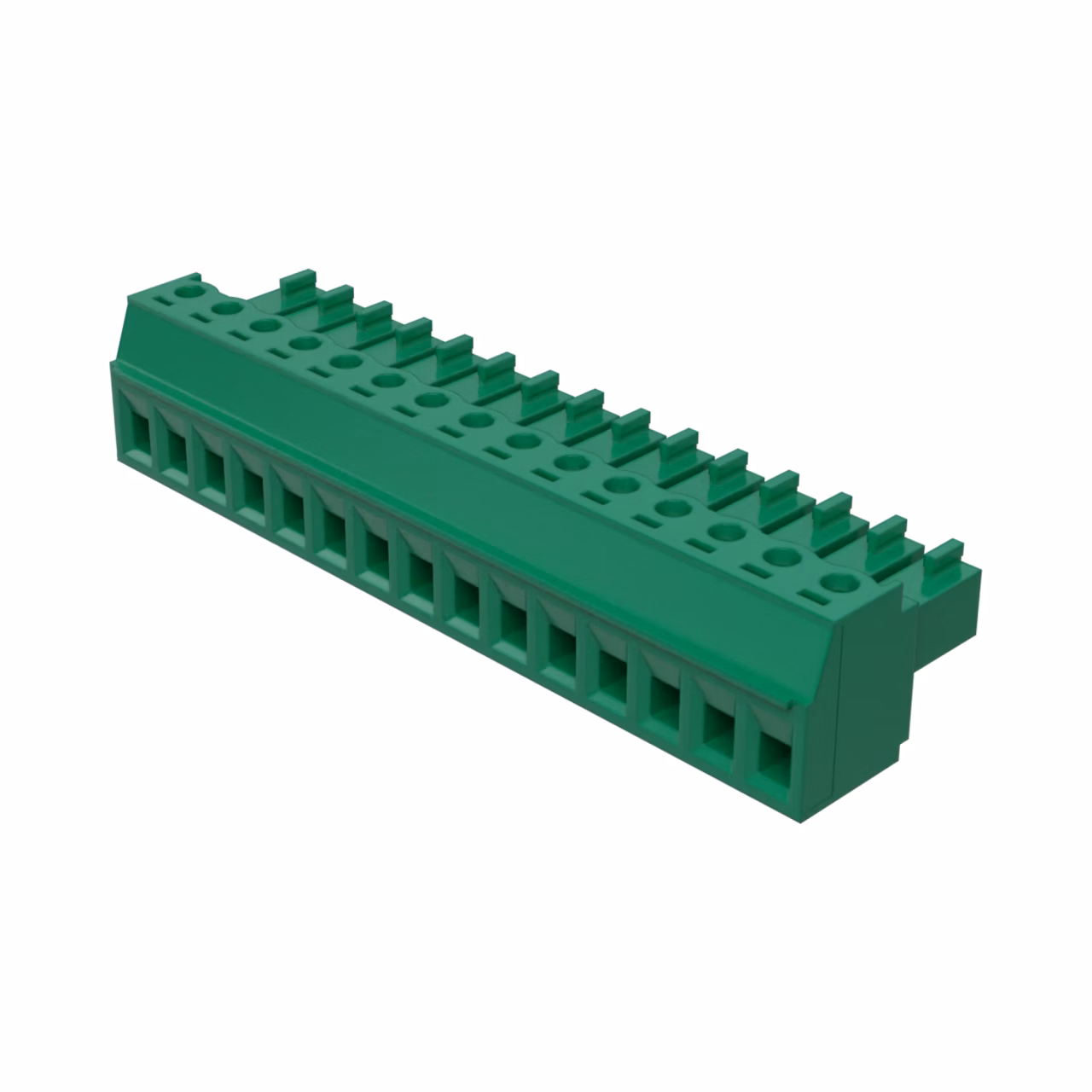 3.81mm Pitch Eurostyle Horizontal Plug, Green Housing, Gold (Au) Plated,  15 Circuits for sale