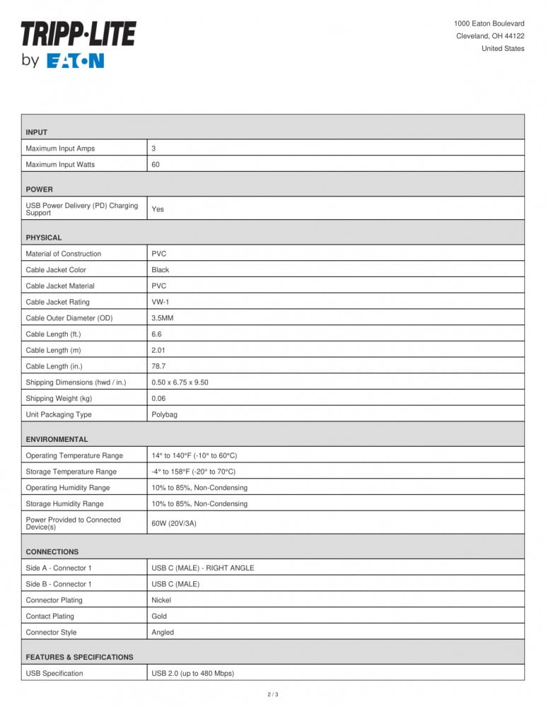 U040-02M-C-RA technical document page 2