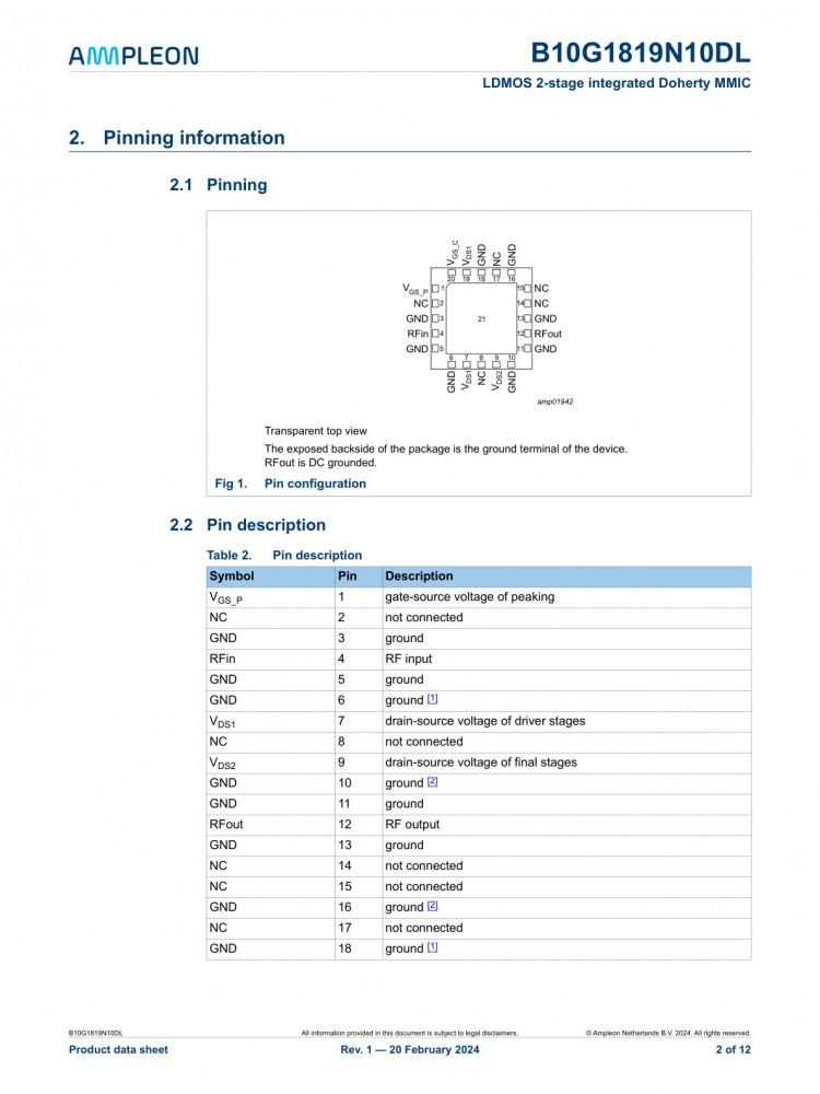 B10G1819N10DL datasheet page 2
