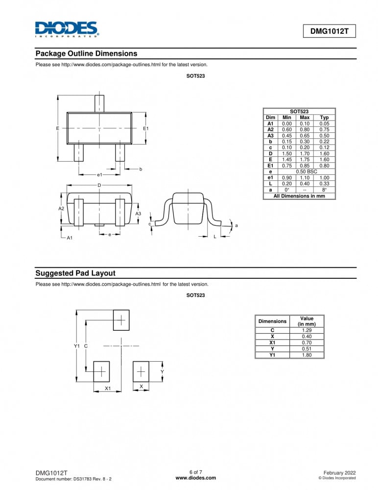 DMG1012T-7 datasheet page 6