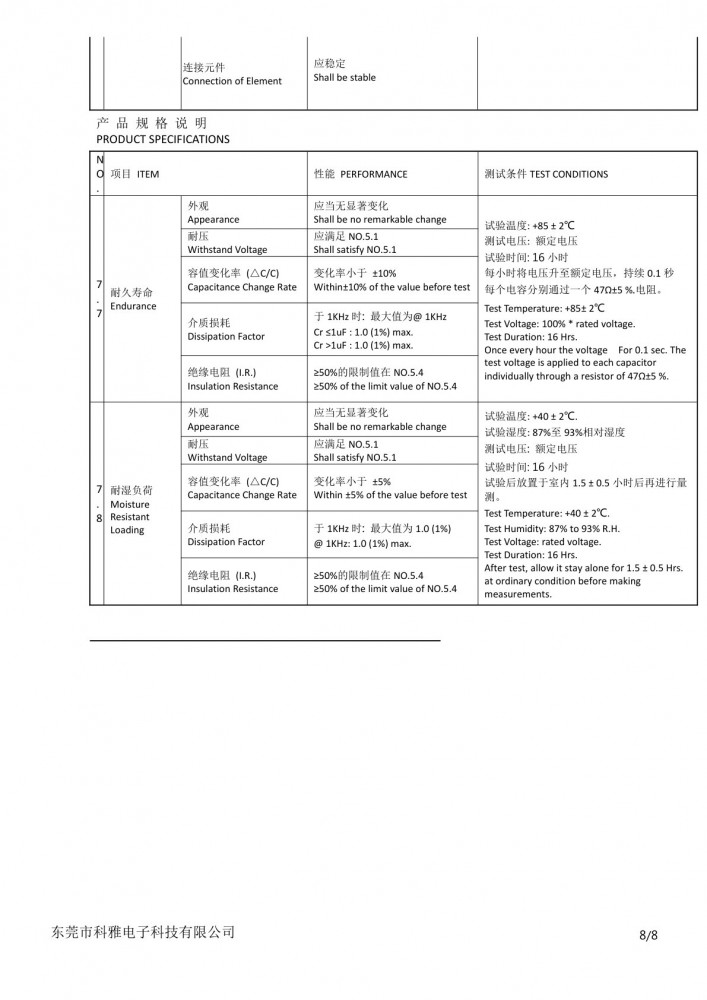 KYET PE473J2A0502 specification page 8