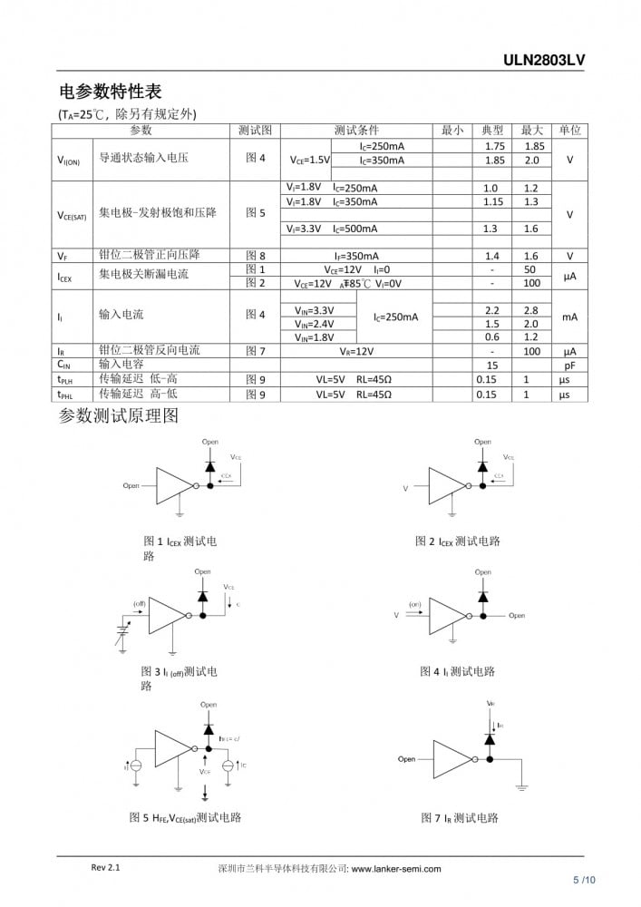 ULN2803LVS datasheet page 5