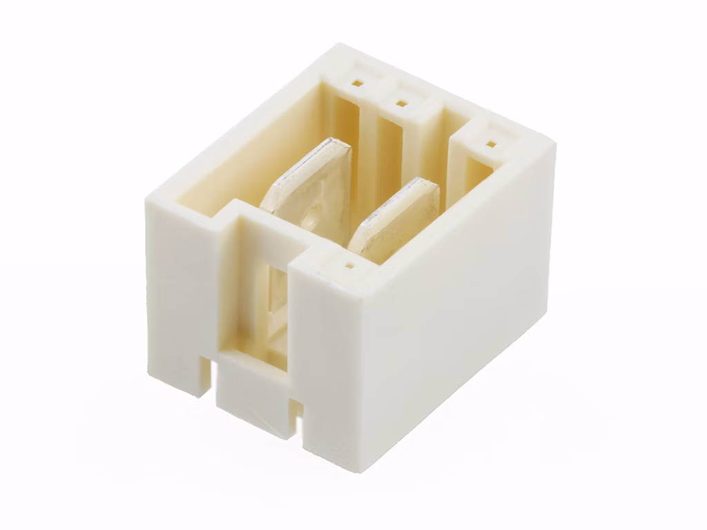 Appli-Mate RAST 5 Header, Vertical, 2 Circuits, Tin (Sn) Plating, Position Keys 1a & 2b, Code Key d20, Latch Between Circuits 1 & 2, PCB Polarization A, Glow-Wire Capable