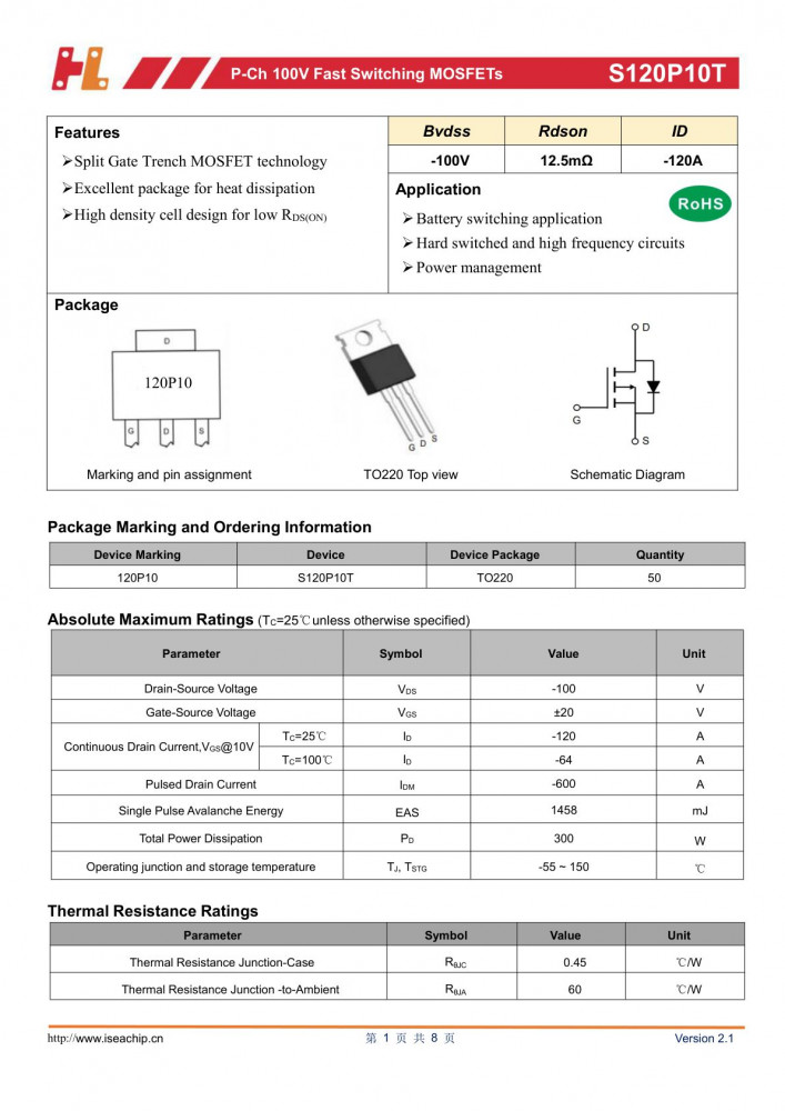 S120P10T datasheet page 1