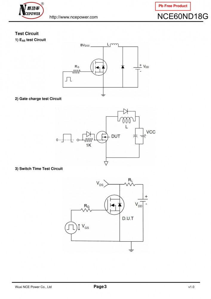 NCE60ND18G datasheet page 3