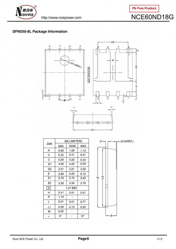 NCE60ND18G datasheet page 6