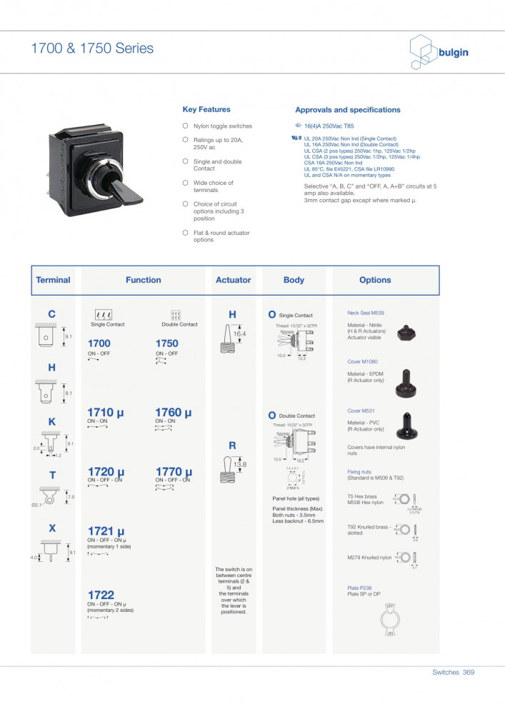 Bulgin S3900 Series technical document page 4