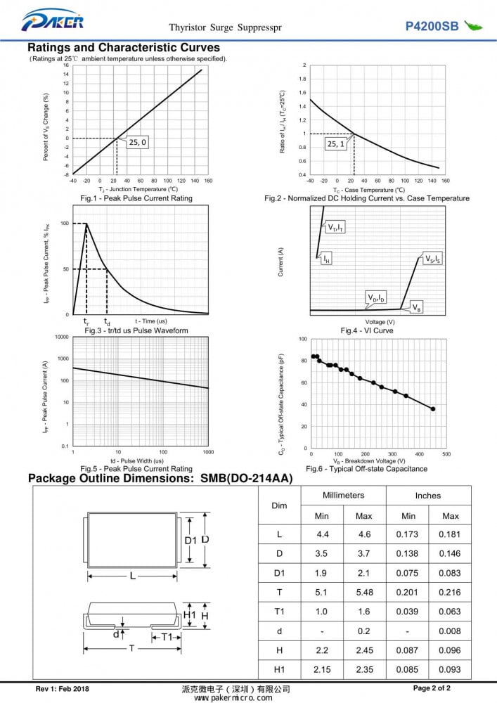 PAKER P4200SB datasheet page 2