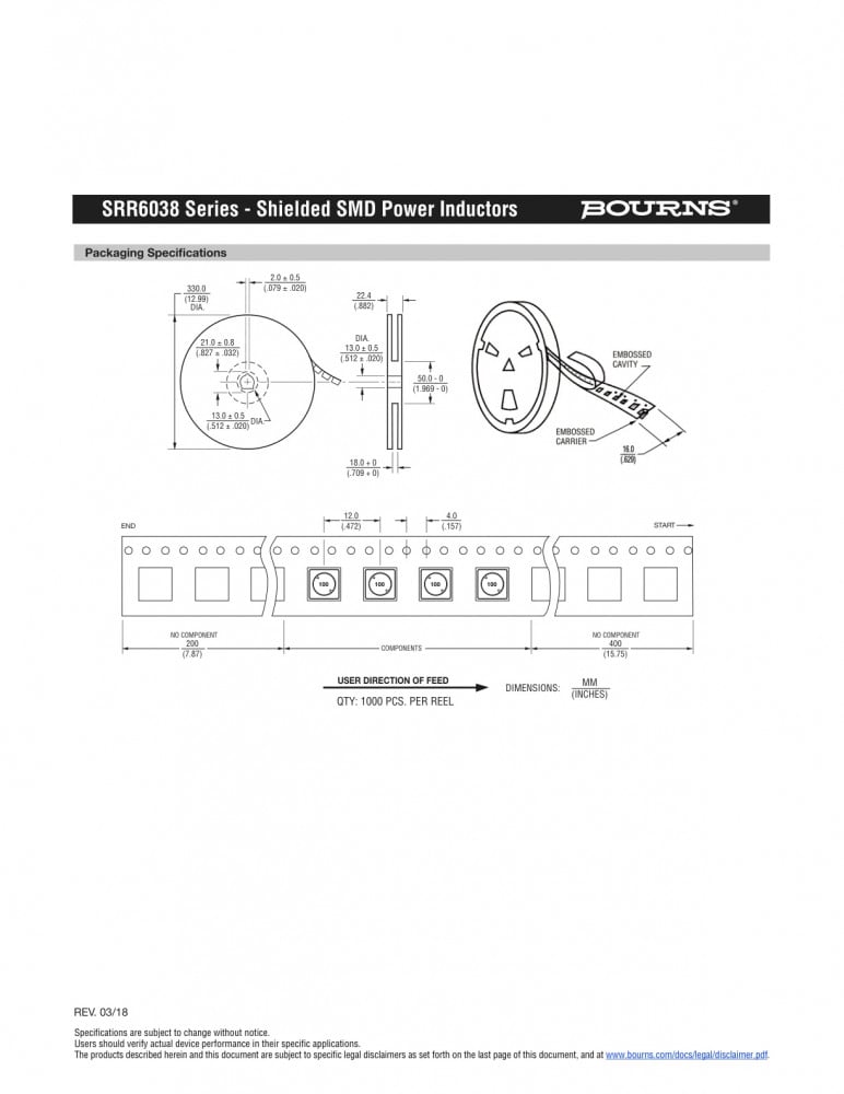 BOURNS SRR6038 datasheet page 4