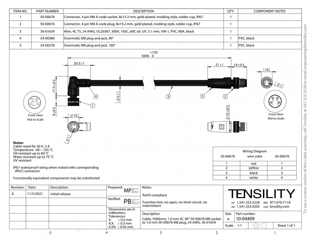 Tensility International 10-04409 product drawing