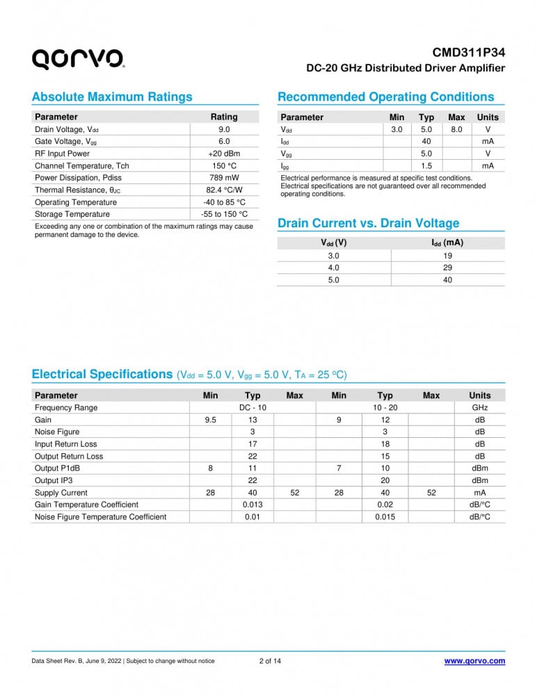 CMD311P34 technical document page 2